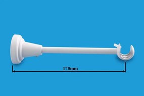 GARNÝŽE-HEBR Garnýž Koule bílá jednoduchá 440 cm