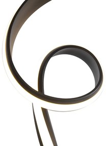 Designová stojací lampa černá včetně LED a stmívače - Twisted