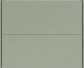 Šedozelená matná závěsná skříňka 97x79x27 cm Binetto – Germania