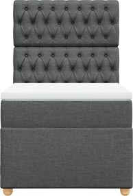 Box spring postel s matrací tmavě šedá 80 x 200 cm textil 3293415
