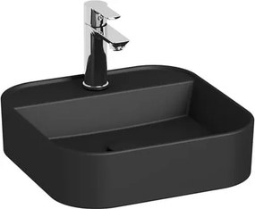 Jika Astra umyvadlo na desku 40x40 cm černá mat otvor pro baterii, bez přepadu H8183617161111