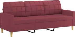 2dílná sedací souprava s poduškami vínová textil 3201312