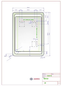 Zrcadlo do koupelny s LED osvětlením - 50 x 70 cm - Stella