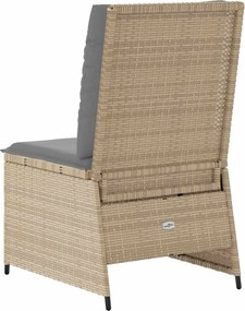 Zahradní sofa s polštářem Beige a šedá polyratan 3394479