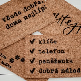 Artsy Doormats Rohožka Vítejte, přírodní barva