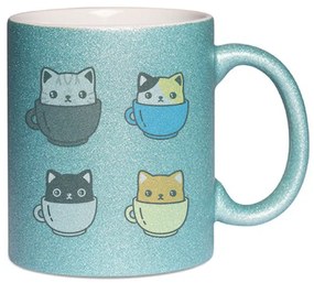 Ekomazlíček Třpytivý hrnek CAT CUP Barva hrnknu: Tmavě modrá