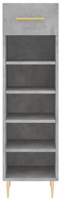 Botník betonově šedý 30 x 35 x 105 cm kompozitní dřevo - Default Title