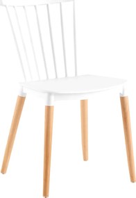Tempo Kondela Jídelní židle, bílá/buk, ZOSIMA