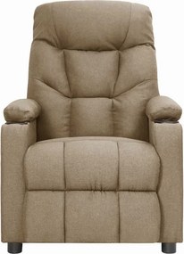 Polohovací křeslo taupe textil 339090