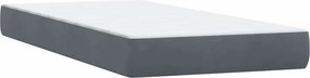 Box spring postel s matrací tmavě šedá 80x220 cm samet 3315946