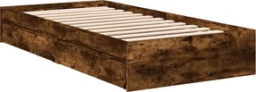 Rám postele se zásuvkami kouřový dub 90x200 cm kompozitní dřevo 3280682