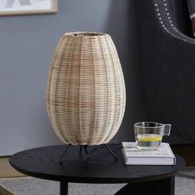 Lindby Oliana stolní lampa ratan E27