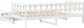 Válenda s přistýlkou a zásuvkami bez matrace bílá 90x200 cm 3302252