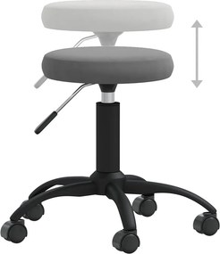 Otočná kancelářská židle tmavě šedá samet 333175