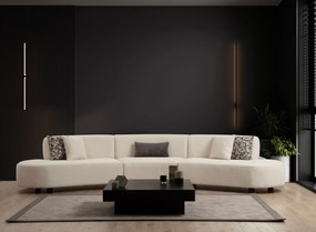 Atelier del Sofa Rohová sedací souprava Pars Cream (L1 + 01 + 1R) - Corner, Krémová