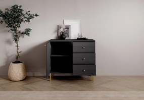 ADRK Furniture Komoda 1D 3S Tili ADRK-CHES-TIL-1D-3S-B