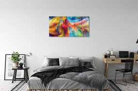 Obraz na skle Nepravidelné barevné proužky fraktály 120x60 cm