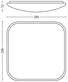 Stropní LED svítidlo Philips Canaval 32810/31/P0 18W Scene Switch 1500-750-150lm teplá bílá 2700K