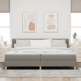 Postel s boxspringem s čelo Taupe 200 x 200 cm textil 3341129