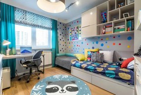 Dětský koberec Lima C884A modrý / krémový