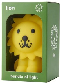 Žlutá plastová dětská LED lampa Mr. Maria Lion 11 cm