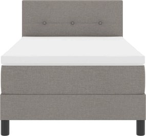 Postel s boxspringem s čelo Taupe 90 x 190 cm textil 3338654