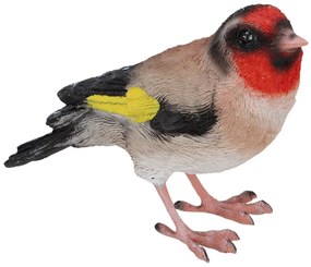 Zahradní figurka z polyesterové pryskyřice Bird, 12x8,5 cm, vícebarevná