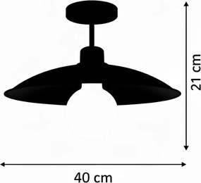 Rustikální stropní světlo NELA bronzová barva/40 cm/1× E27