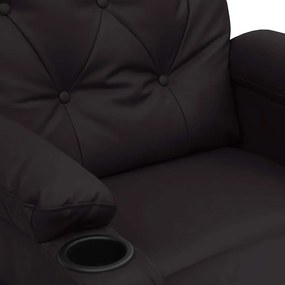Polohovací křeslo černé umělá kůže 339122
