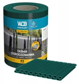 Krycí páska na plot ZELENÁ PVC Basic line RAL 6005 - 19cm x 35m + dárek 20 klipů ZDARMA