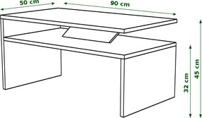 Mazzoni PRESTIGE PRIMA bílý + černý, konferenční stolek