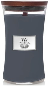 WoodWick – svíčka Indigo Suede (Modrý semiš) Velikost: velká 609 g