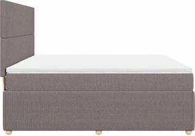 Box spring postel s matrací taupe 180x200 cm textil 3292132