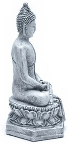 Milujeme Kameny Meditující Buddha - soška Feng Shui - šedá