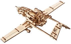 Ugears 3D dřevěné mechanické puzzle Bojový dron Bayraktar TB2