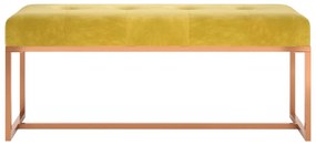 Lavice hořčicově žlutá 110 x 36 x 45 cm samet - Default Title