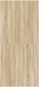 Skříň na obuv 80 x 35.5 x 180 cm Kompozitní dřevo Hnědá 3333838
