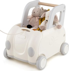 Costway Toy Box Dětský běžecký vozík s rukojetí Tahovací lano Skládací sedátko