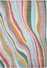 XXXLutz VLNĚNÝ KOBEREC, 120/170 cm zelená, růžová Flair Rugs - Online Only koberce & rohožky - 003165040601