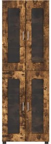 Vysoký bufet FLORIN 60 x 35 x 182 cm Kouřový dub 3397909