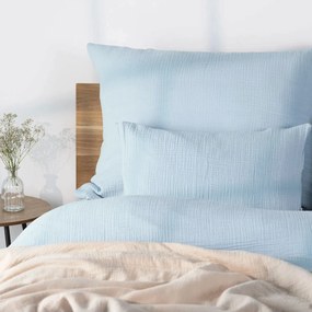 Celoroční mušelínové povlečení Ice Blue - GOTS Velikost: atypický 200 x 200 + 2 x 70 x 90