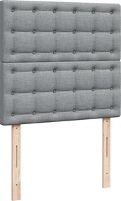 Box spring postel s matrací světle šedá 90x200 cm textil 3291177