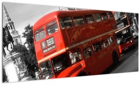 Anglický autobus Double-decker - obraz (100x40cm)