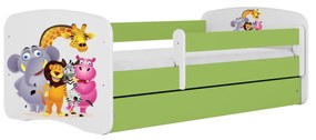 Dětská postel Babydreams ZOO zelená