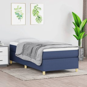 Box spring postel s matrací modrá 80x200 cm textil 3144480