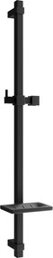 Mexen sprchová tyč DQ 80 cm s miskou na mýdlo, černá, 79381-70