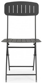BIZZOTTO Zahradní skládací židle YVONNE antracitová