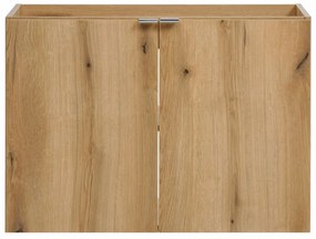 COMAD Závěsná skříňka s umyvadlem - NOVA 82-80-2D oak, šířka 80 cm, dub evoke