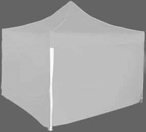 Nůžkový stan 3x3m hliníkový, 4 boční plachty, Šedá / antracitová
