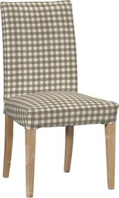 Potah na židli IKEA  Henriksdal, krátký barva béžová látka vzorované